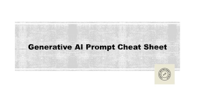 Generative AI Prompt Cheat Sheet – Content Writing Agency in Delhi